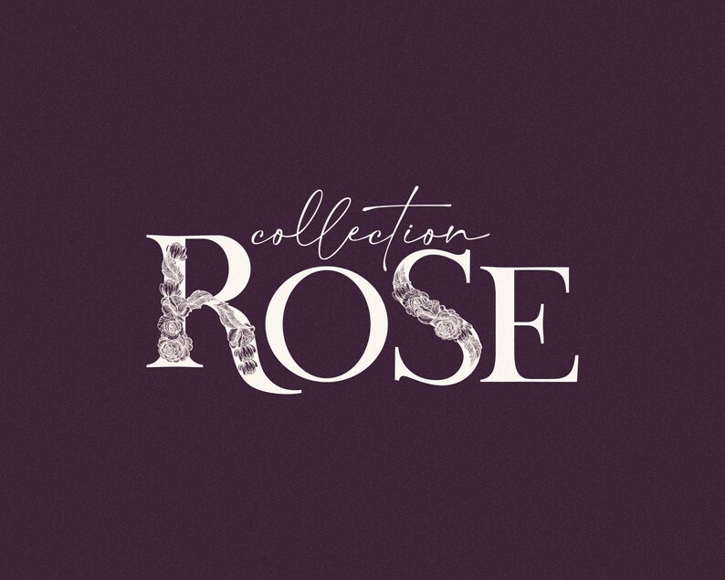 Rose Letters, Flowers Logo, Rose, Text Logo, Premade Logo, Boutique ...