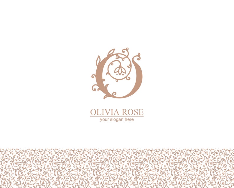 O Logo, 1-letter O Monogram. Floral Style Rose. Monogram of a Modern ...