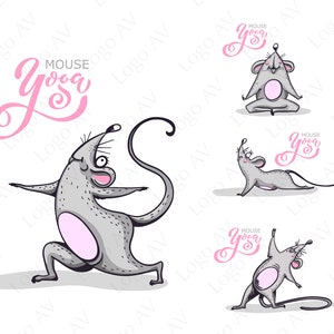 Yoga Svg, Mouse Yoga Svg. A Set of Mice in a Yoga Pose 23 Pcs. Yoga ...