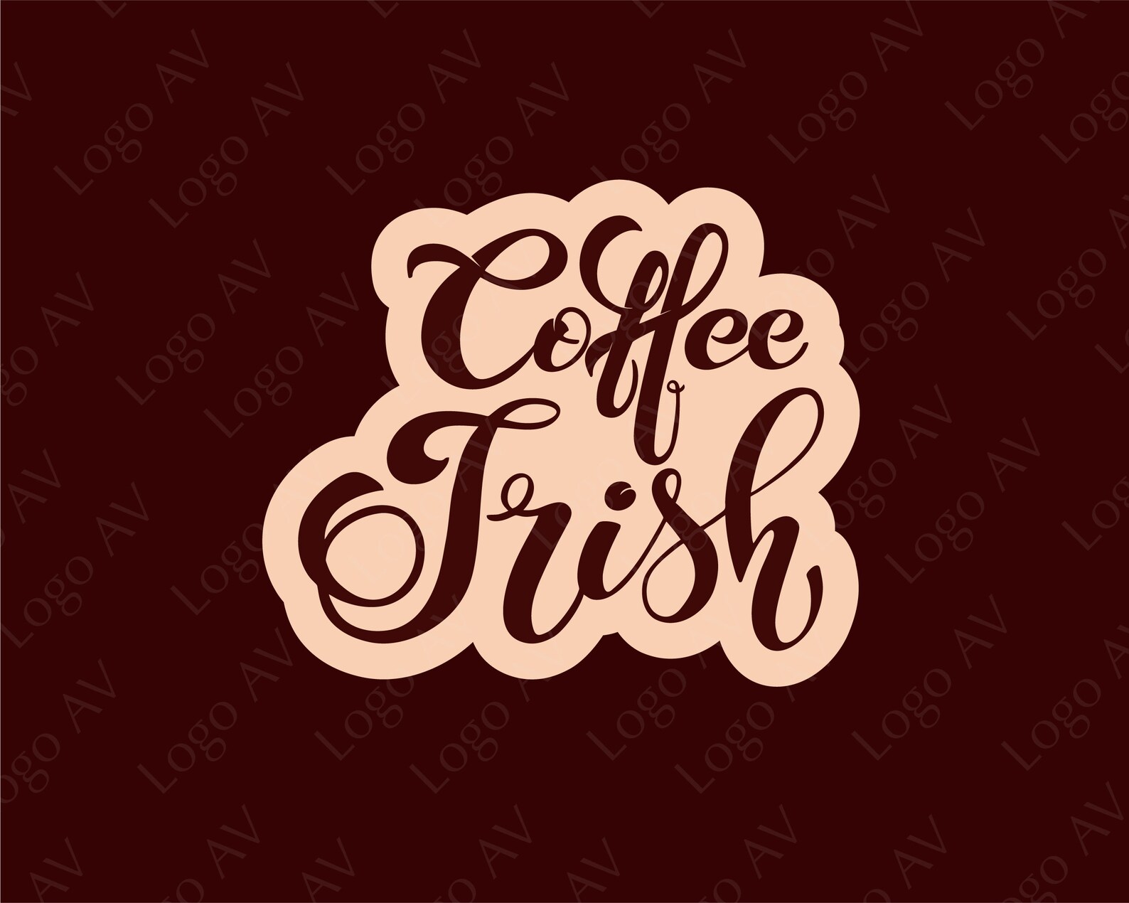 Irish Coffee Logo. Types of Coffee. Handwritten Lettering | Etsy