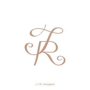 JR, RJ, Logo, Monogram From 2 Letters. Modern Manuscript Monogram ...