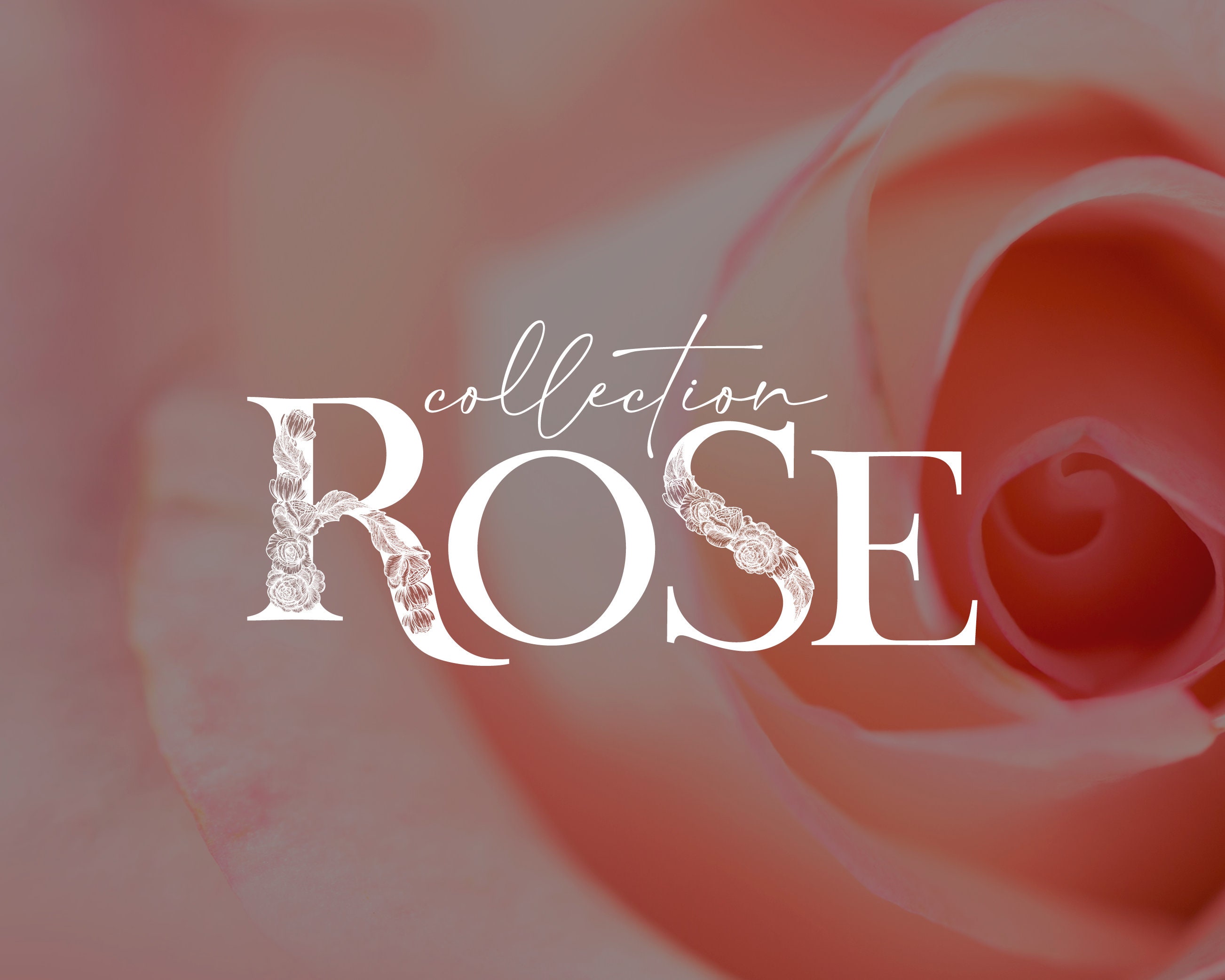 Rose Letters, Flowers Logo, Rose, Text Logo, Premade Logo, Boutique ...