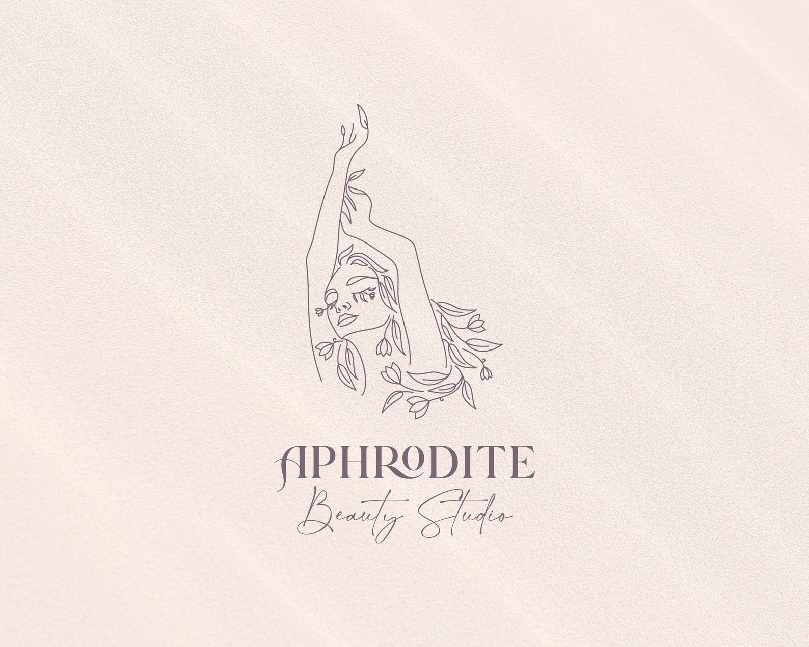 Hair Logo Design, Female Flowers, Head Drawing, Line Logo, Simple Stamp ...