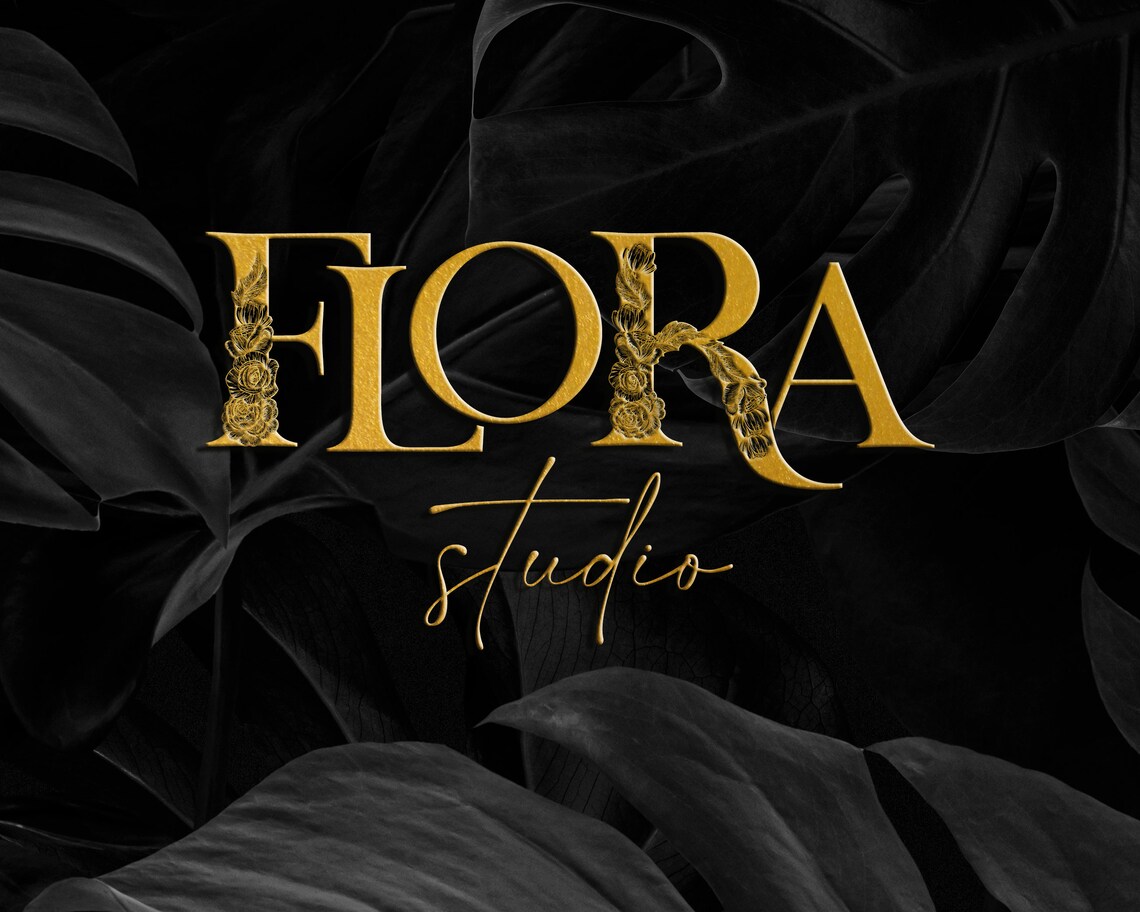 Rose Letters, Flowers Logo, Rose, Text Logo, Premade Logo, Boutique ...