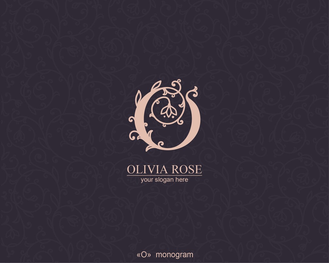 O Logo, 1-letter O Monogram. Floral Style Rose. Monogram of a Modern ...