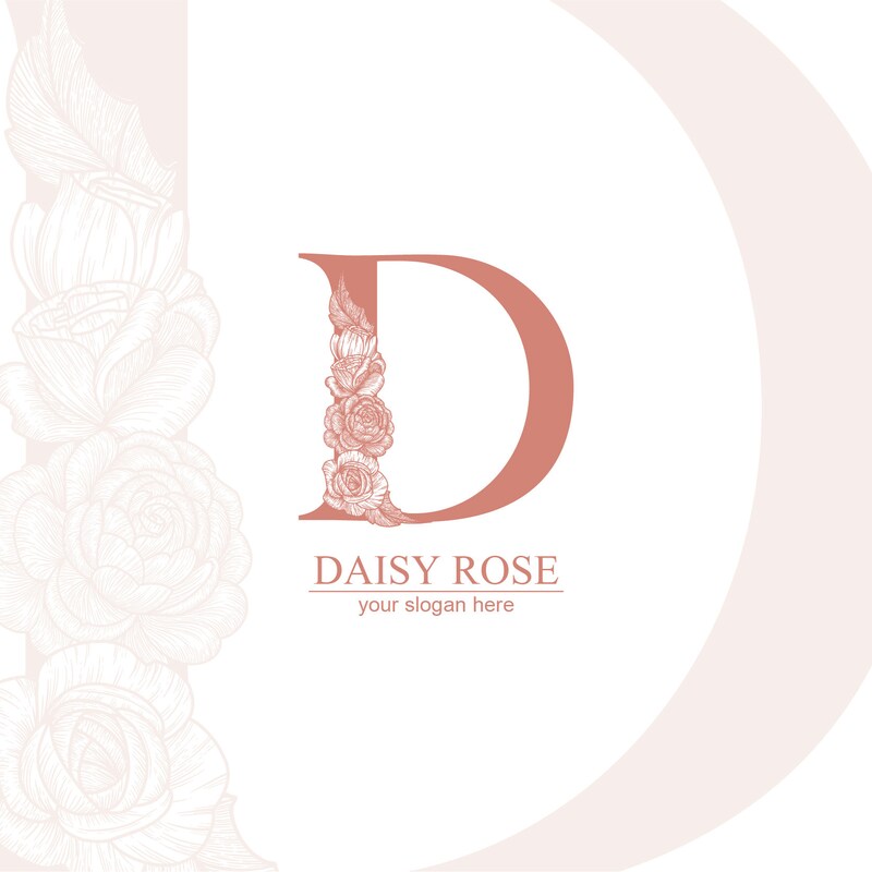 Floral Letter Logo - Etsy