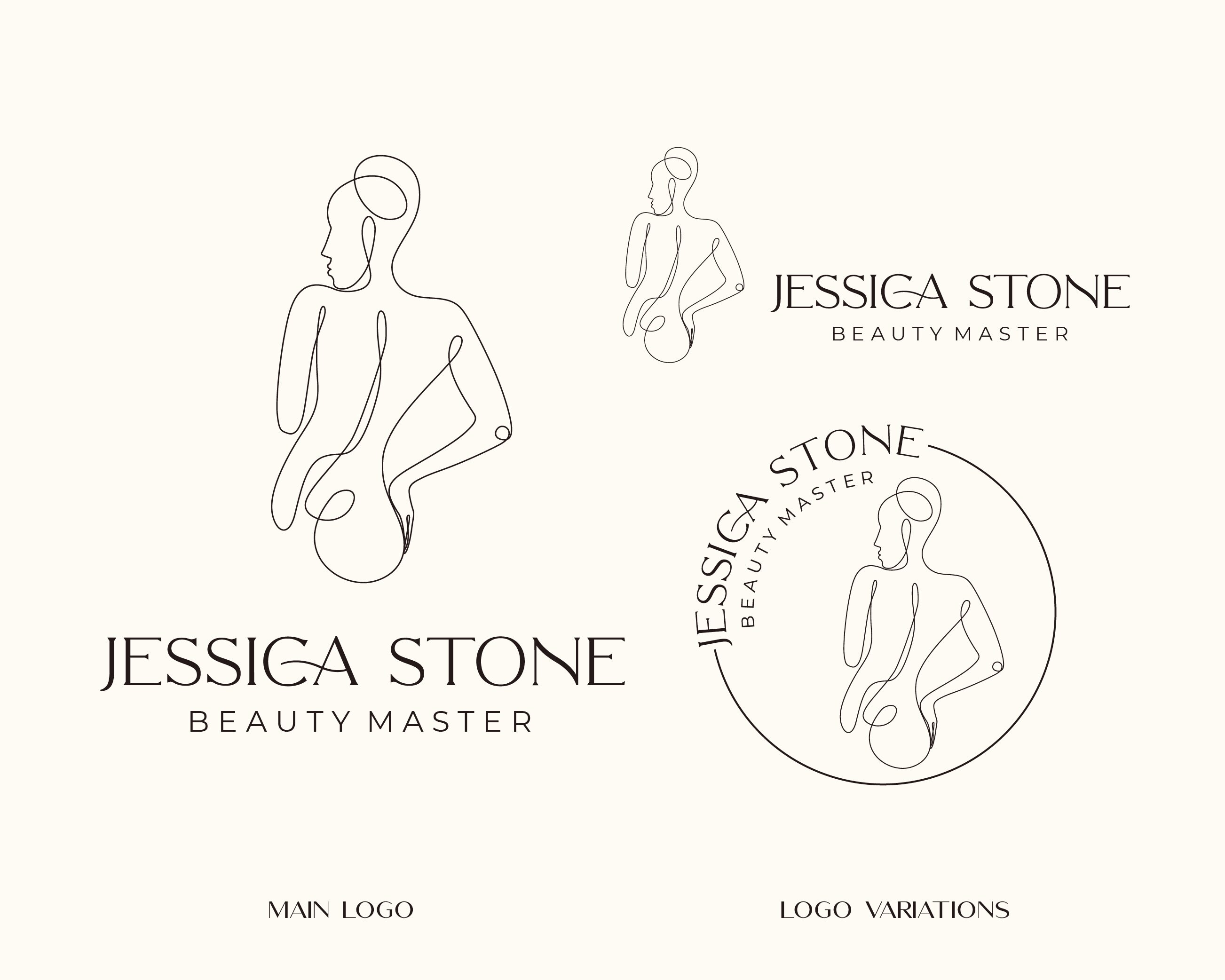 Female Body Line Logo, Woman Logo Design, Head Drawing, Line Logo ...