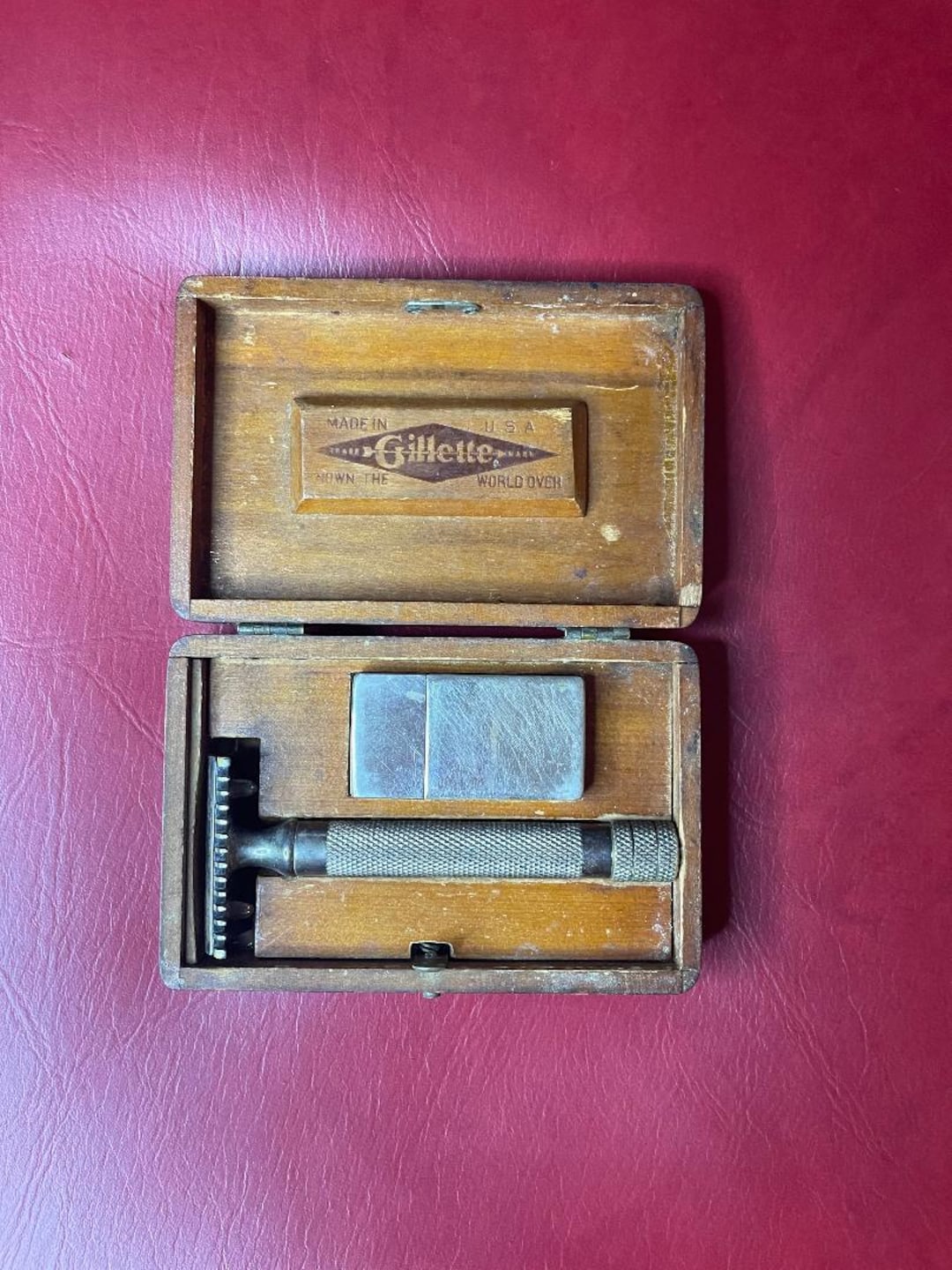 Vintage Gillette Big Fellow (first Model 1920) Safety Razor With ...