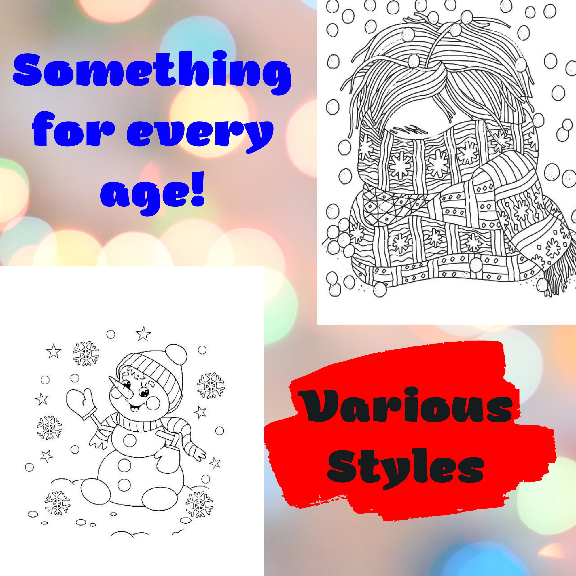 180 Printable Christmas Coloring Pages- Instant Download - Etsy