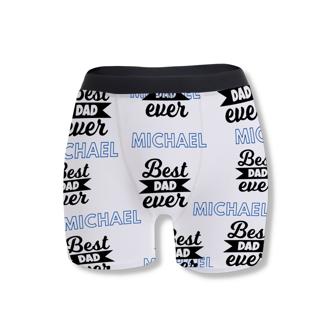 Best Dad Personalised Boxers Briefs Men's With Best Dad Custom ...