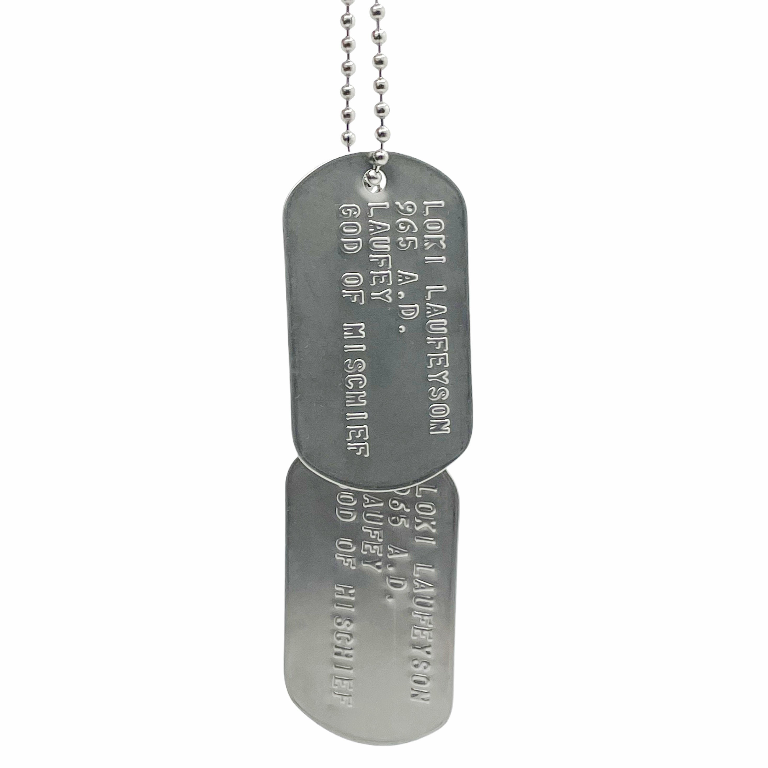 LOKI 'GOD of MISCHIEF' Military Dog Tags Movie - Etsy
