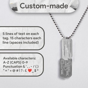 Personalized WW2 U.S. Army Dog Tag Set: Debossed Stainless Steel ...