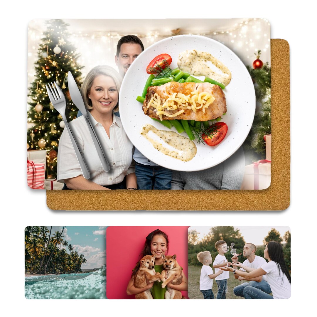 LARGE Design Your Own Custom Placemat Personalised MDF Cork Any Text ...