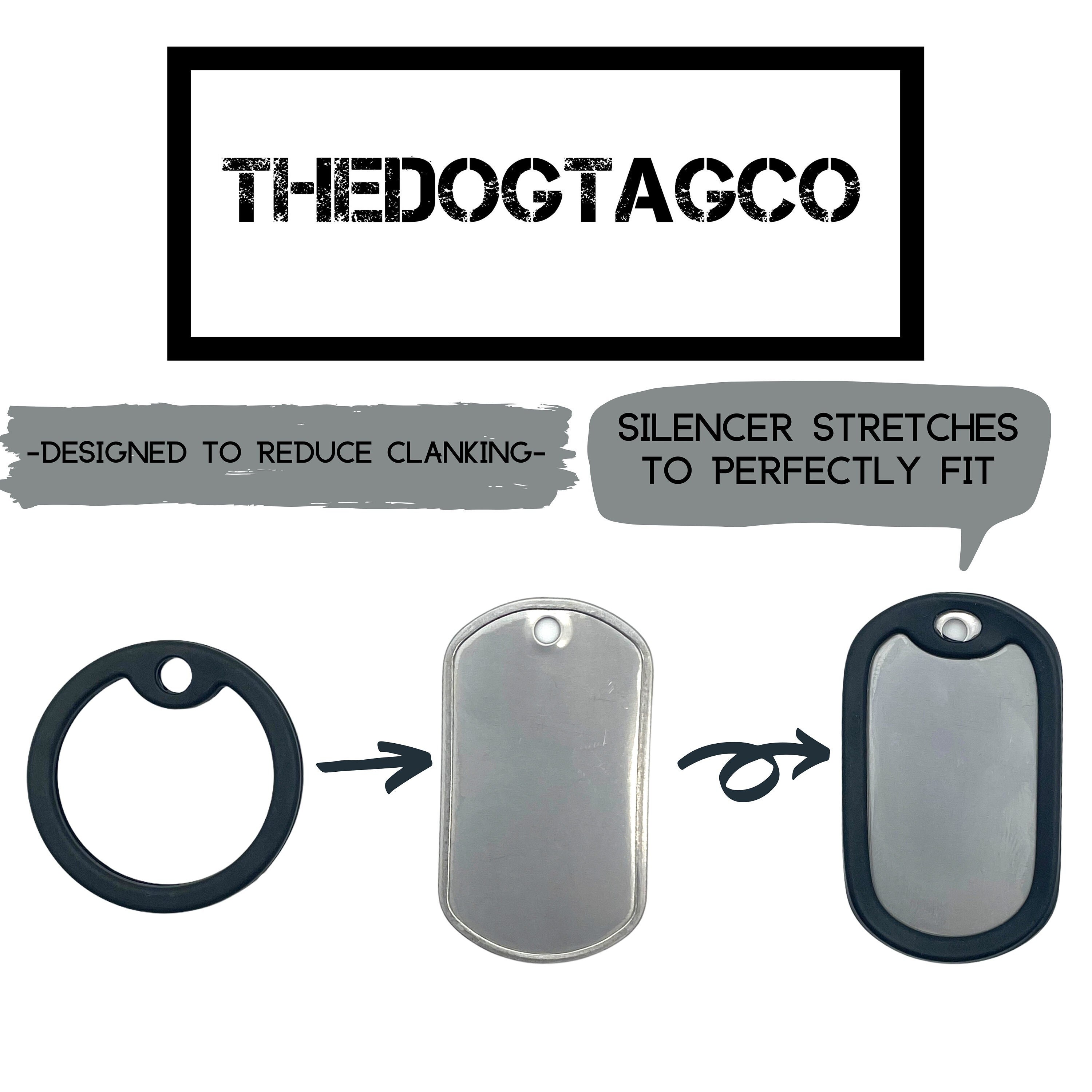 Tactical Rubber Dog Tag Silencers U.s. Military Army Airsoft - Etsy