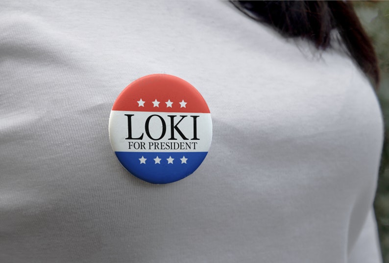 Loki for President Loki Replica Badge 44mm metal & - Etsy