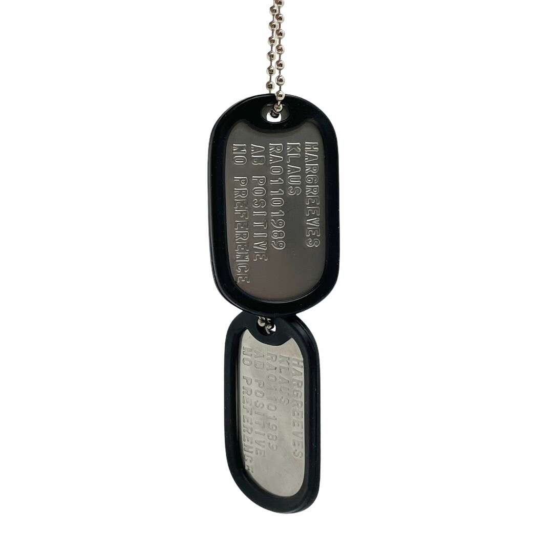 Klaus Hargreeves 'NUMBER FOUR' Military Dog Tags Set Prop Replica ...