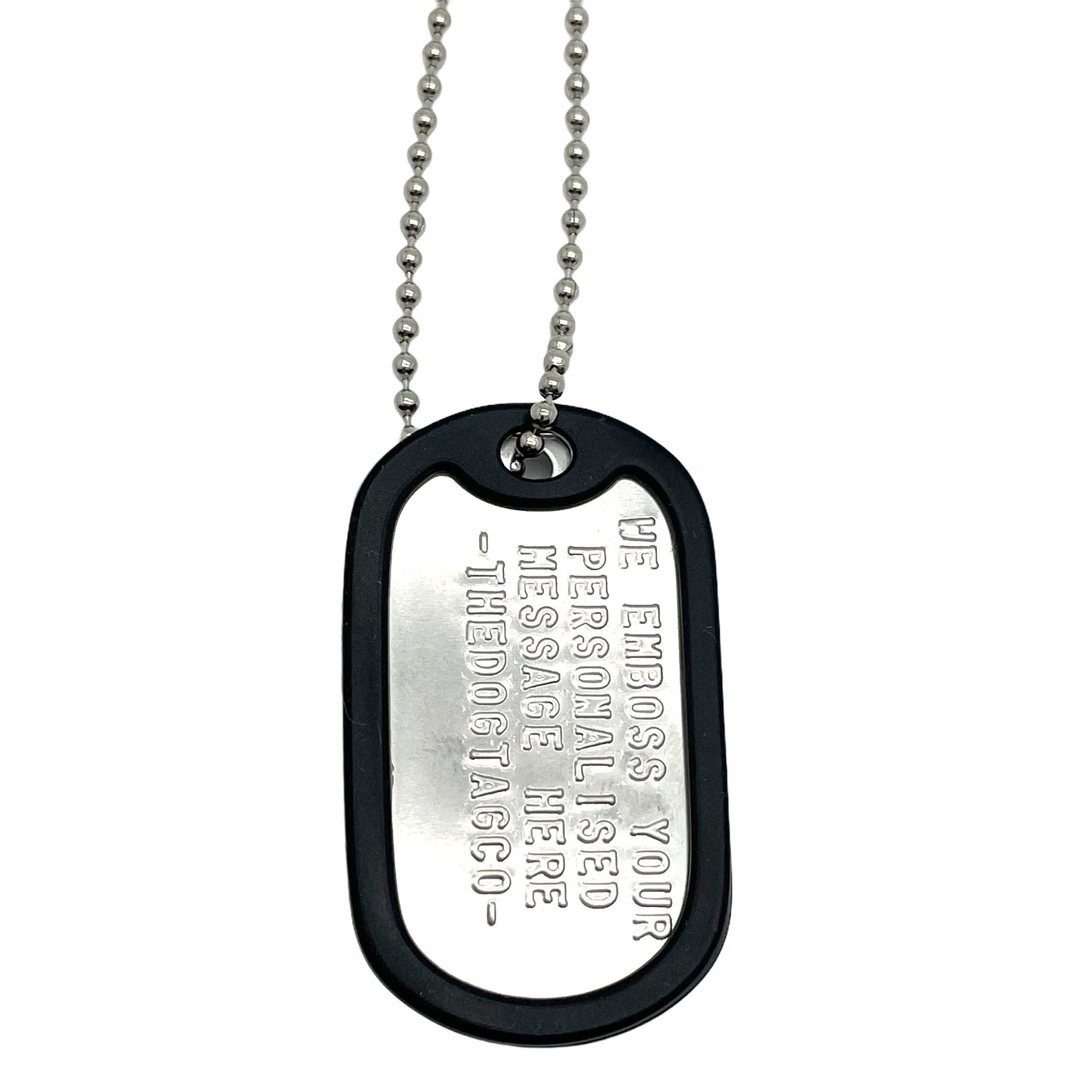 Embossed SINGLE TAG Set ID Dog Tag Personalised Army Id Tag - Etsy UK