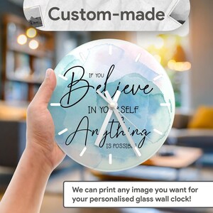 Personalized Photo Glass Clock – Custom Printed Analogue Keepsake Gift ...