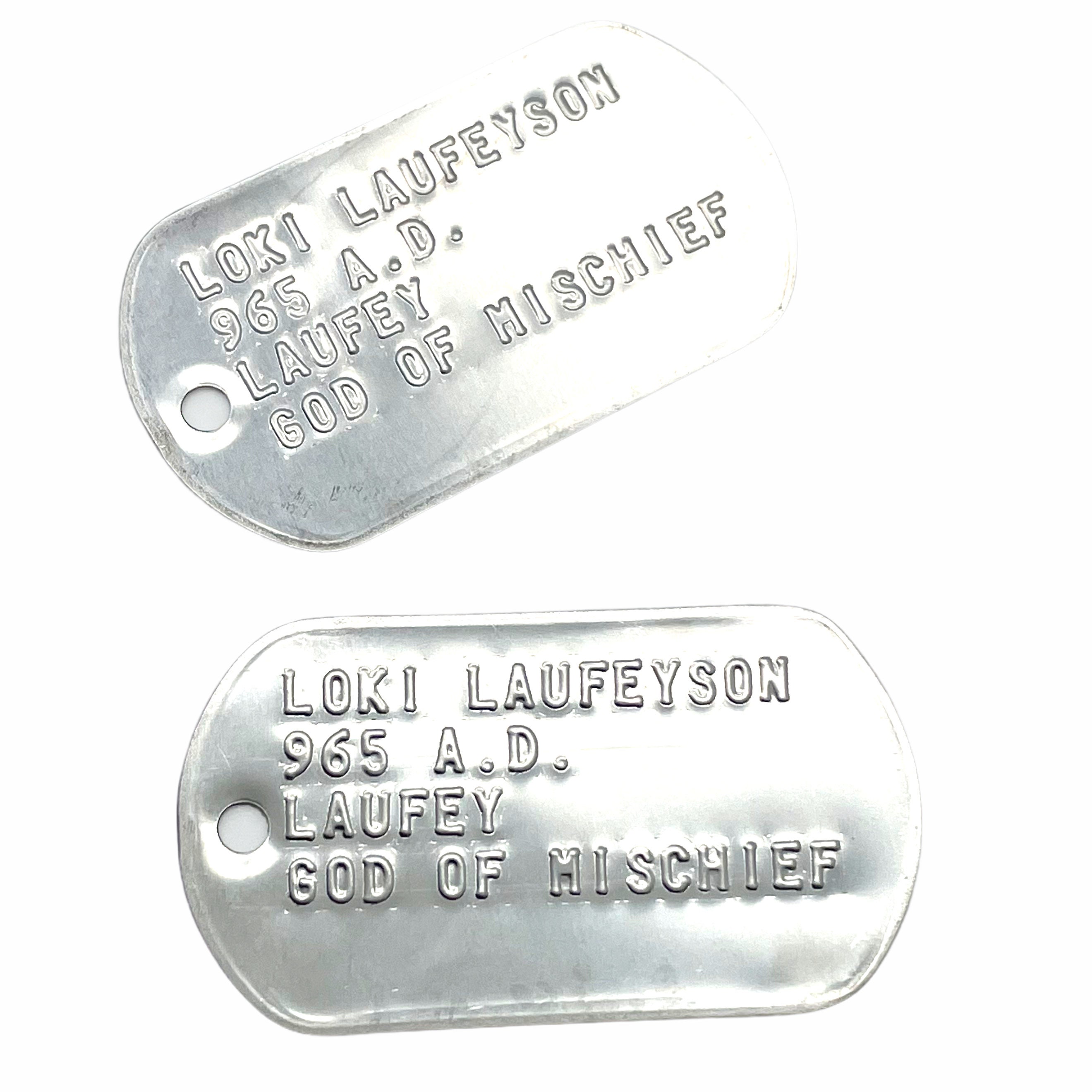 LOKI 'GOD of MISCHIEF' Military Dog Tags Movie - Etsy