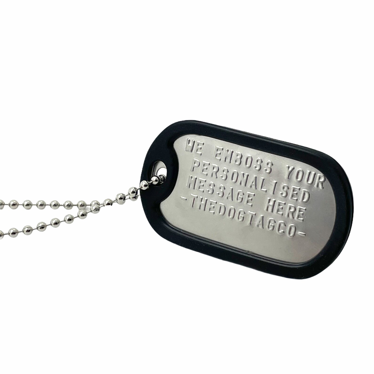 Embossed SINGLE TAG Set ID Dog Tag Personalised Army Id Tag - Etsy UK