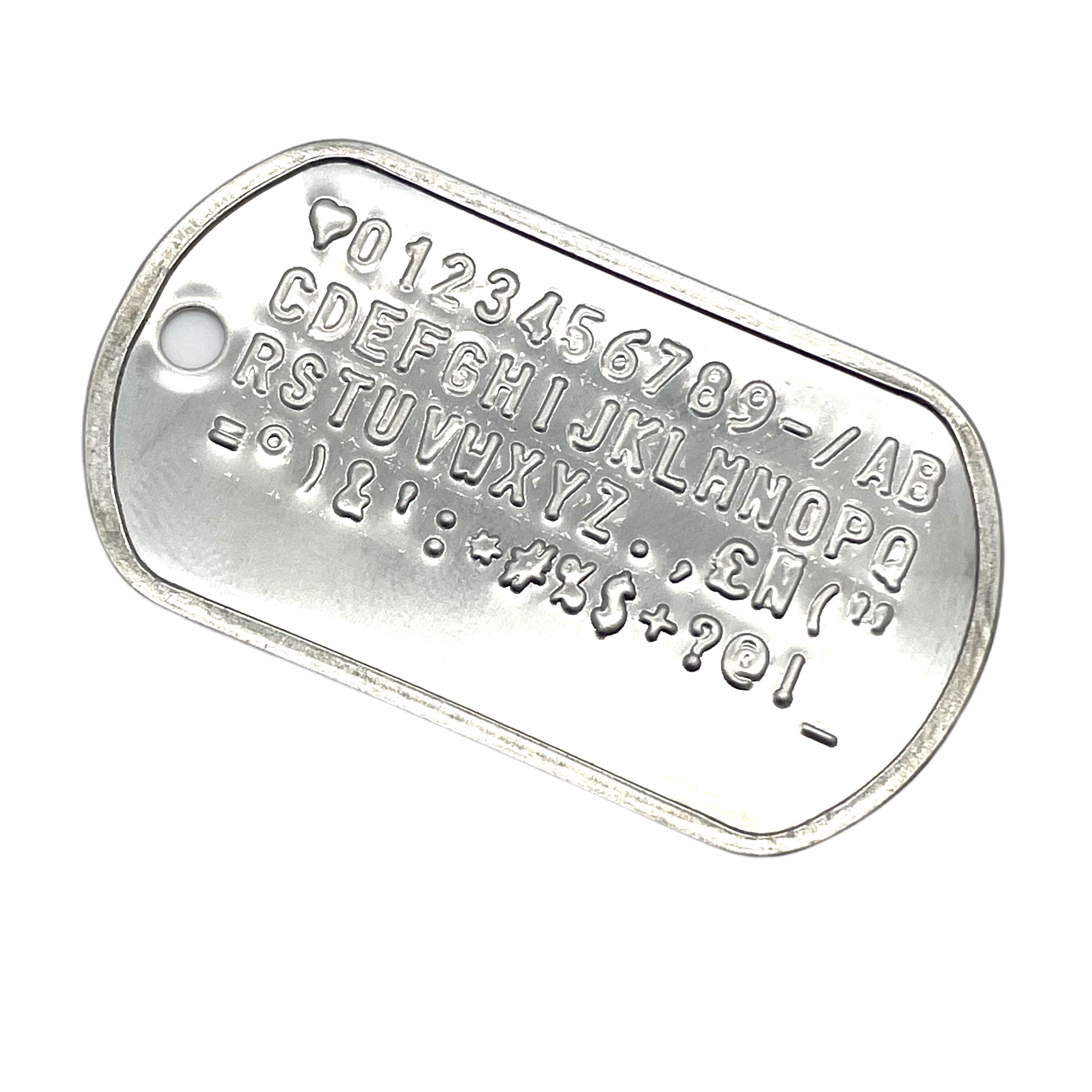 Embossed SINGLE TAG Set ID Dog tag Personalised Army Id Tag | Etsy