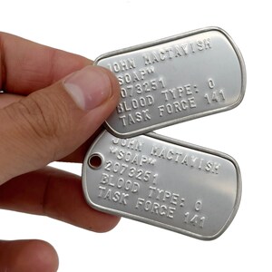 John 'SOAP' Mactavish Military DOG TAG Set Cosplay Replica Stainless ...