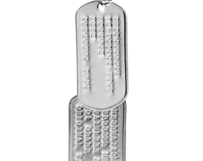 Stainless Steel US Army Dog Tag ID Set, Personalised & Embossed With ...