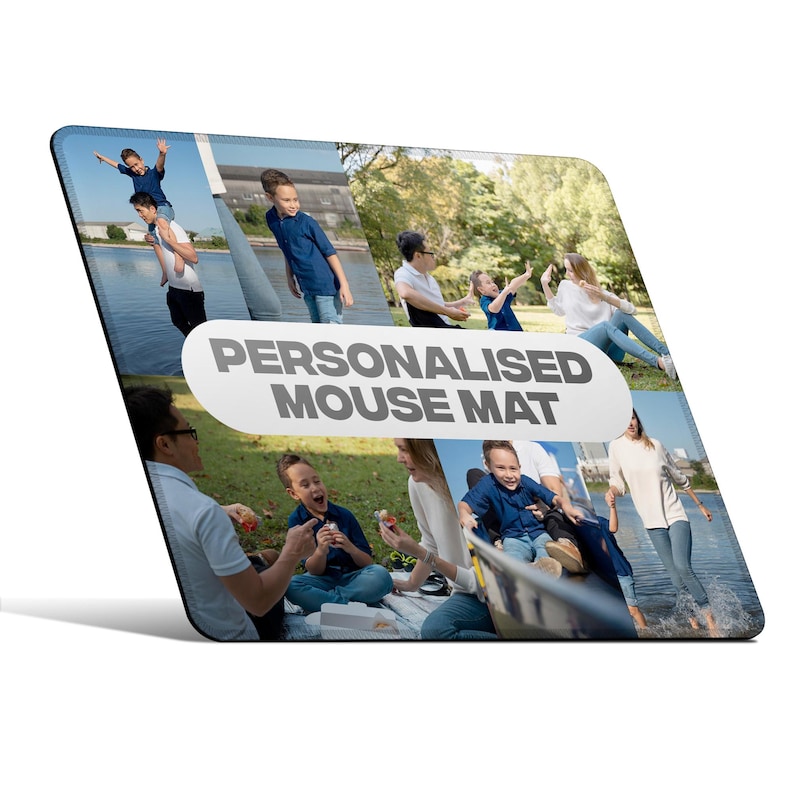 Personalized Photo Collage Mouse Mat: Custom Desk Pad With Non-slip ...