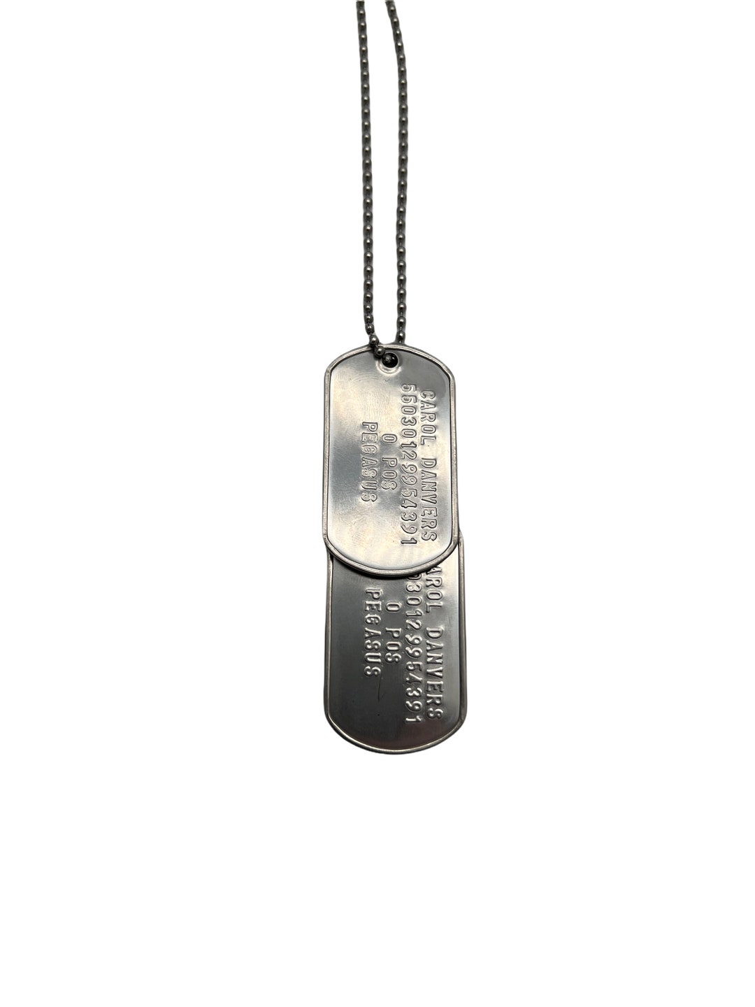 Carol Danvers 'CAPTAIN' Military Dog Tags Costume Cosplay Prop Replica ...