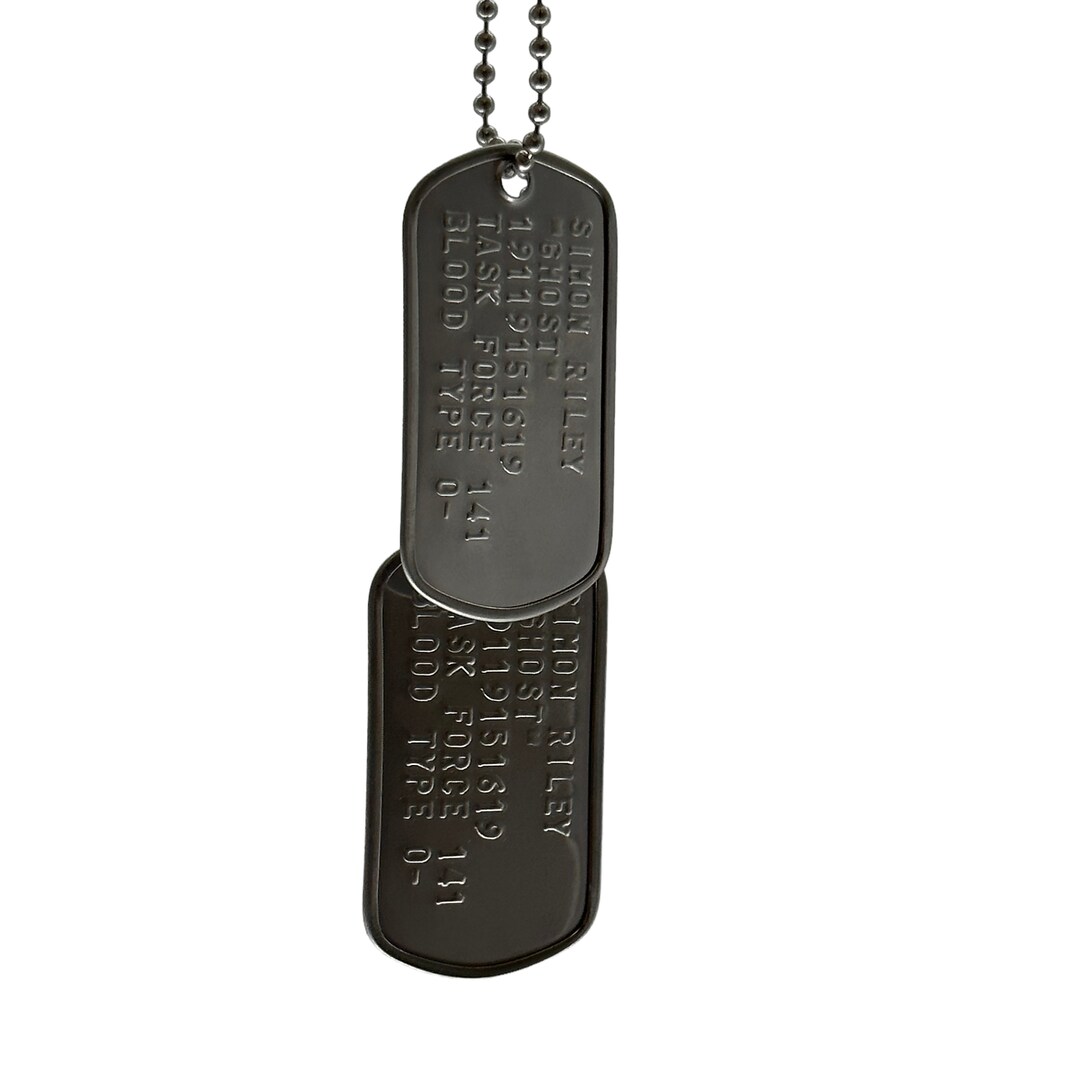 Simon 'GHOST' Riley US Military Dog TAGS Detailed Replica Collector ...