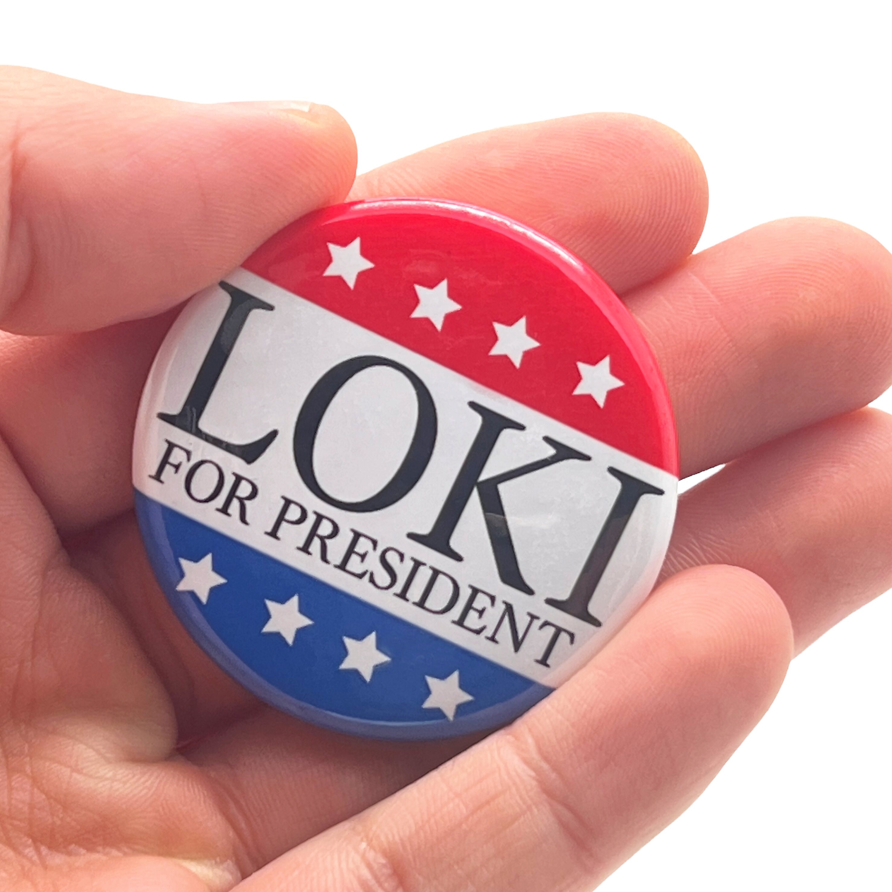 Loki for President Loki Replica Badge 44mm metal & - Etsy UK