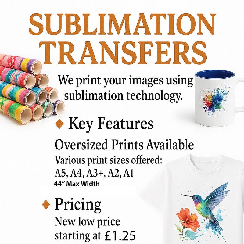 Sublimation Printing A4 - Etsy UK