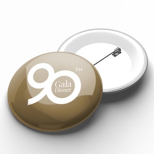 Custom Any Photo or Text Pin Badge | 44mm (metal & Plastic Backing ...