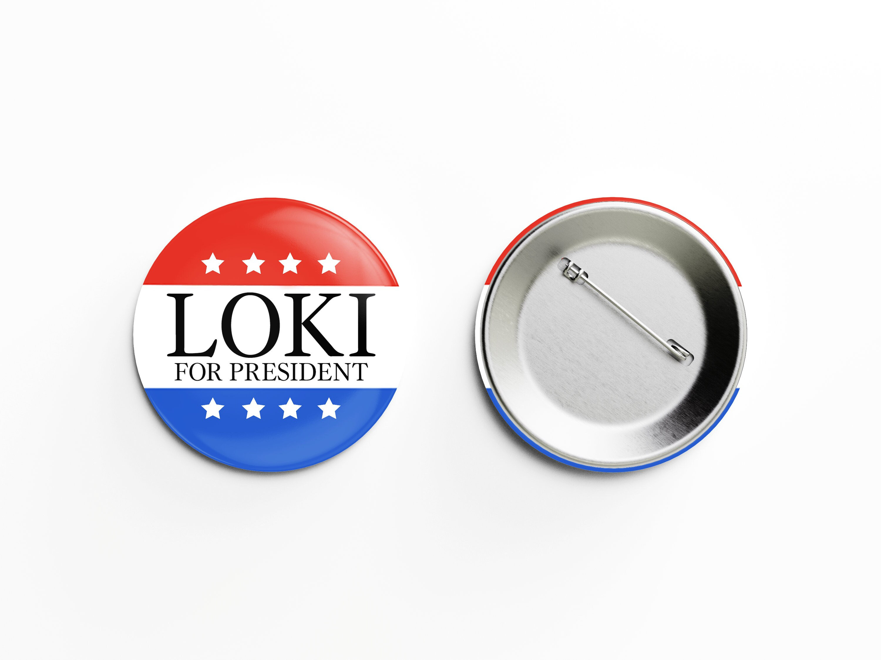 Loki for President Loki Replica Badge 44mm metal & - Etsy UK
