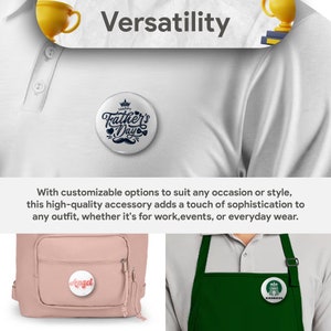 Custom Any Photo or Text Pin Badge | 44mm (metal & Plastic Backing ...