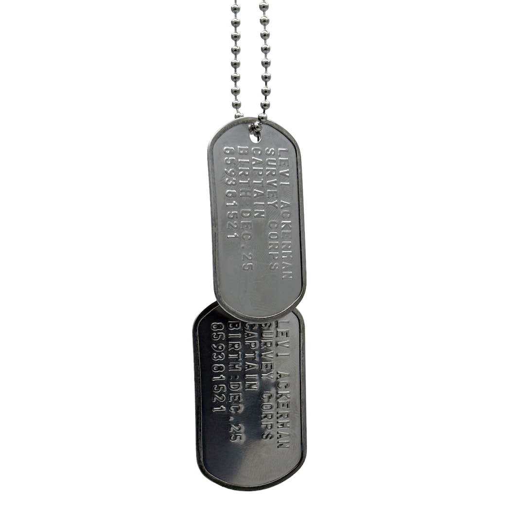 LEVI Anime Military Dog Tags - Costume Cosplay Prop Replica - Stainless ...