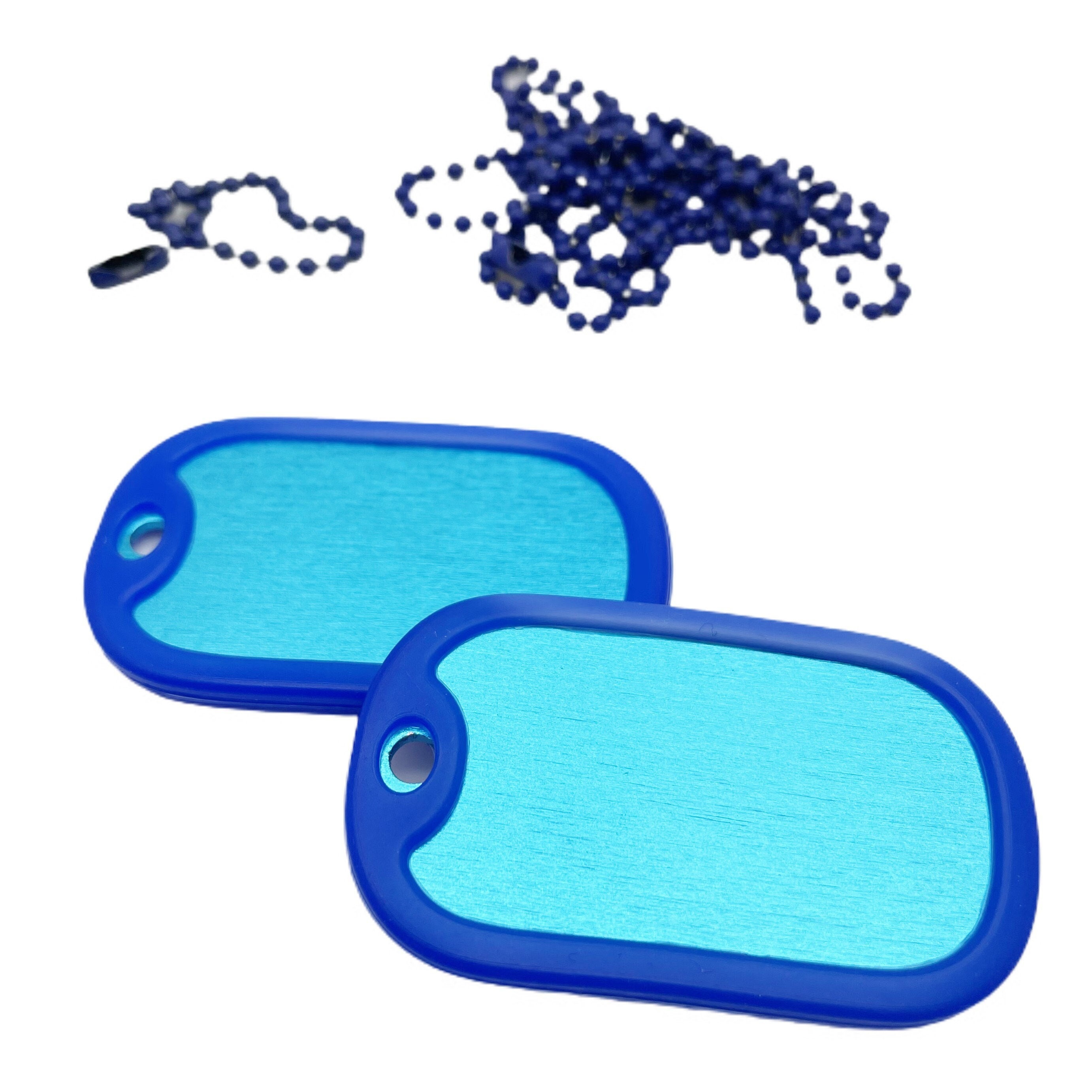 U.s. Military Set Army Dog Tags Blue Anodized Aluminium - Etsy