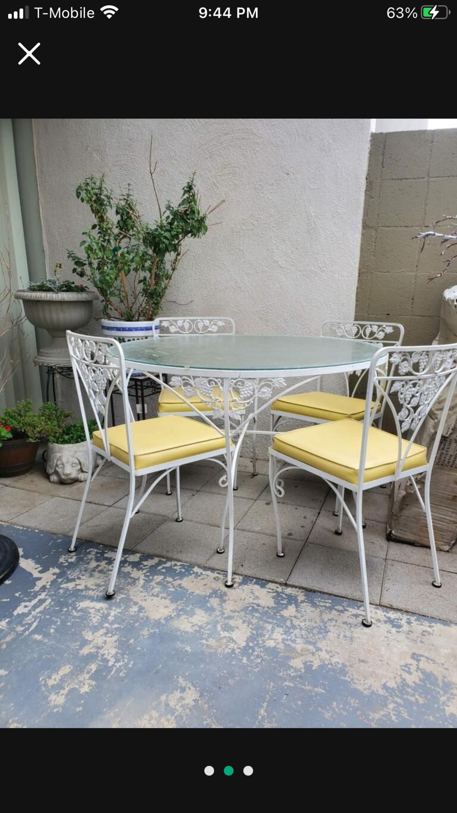 Vintage 1950's Woodard Grapevine Patio Set - Etsy