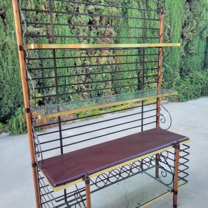 Wrought Iron Vintage Bakers Rack - Etsy
