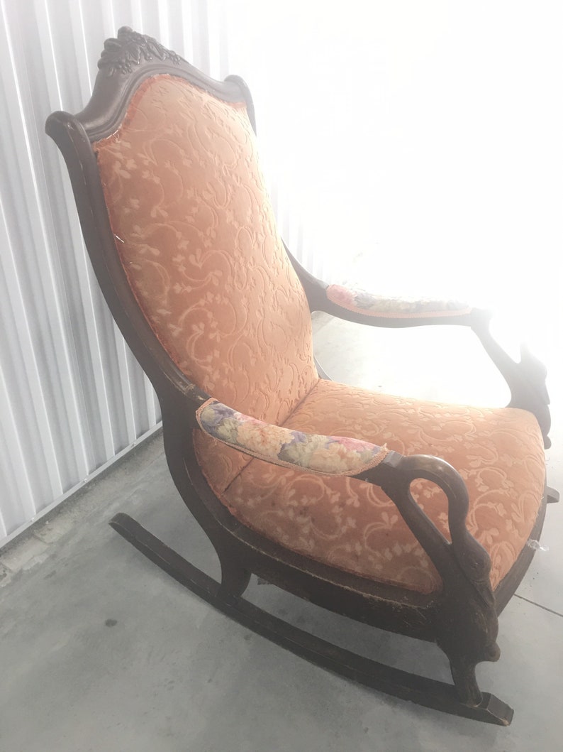 Antique Victorian Carved Mahogany Gooseneck Swan Head Rocking - Etsy