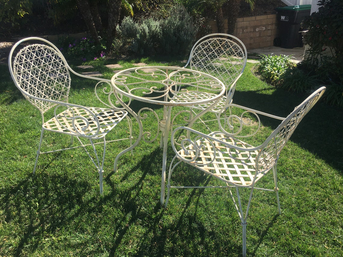 Vintage French Bistro Patio Set - Etsy
