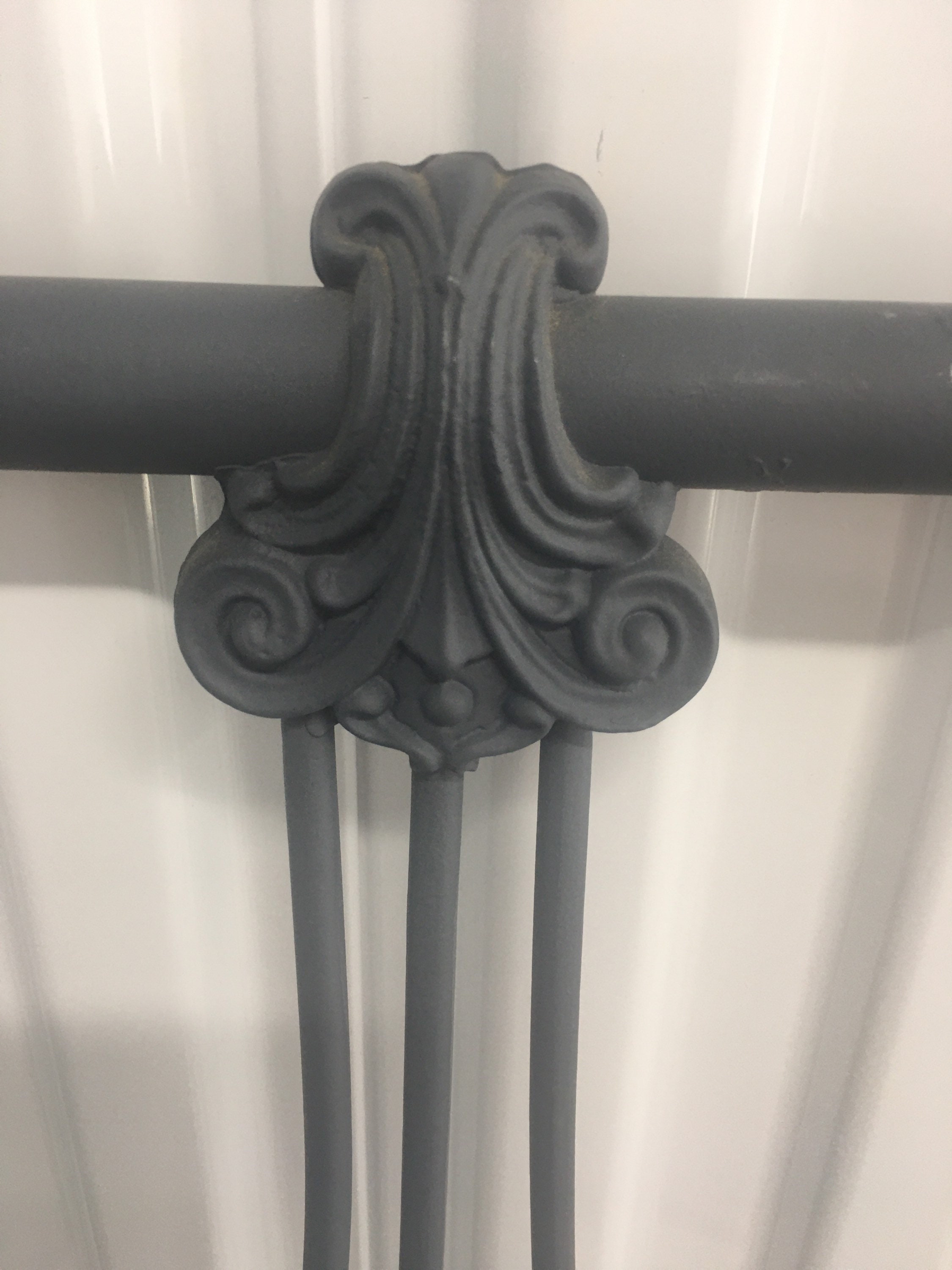 Antique Twin Wrought Iron Bed Frame. Early 1900s, Headboard, Footboard ...