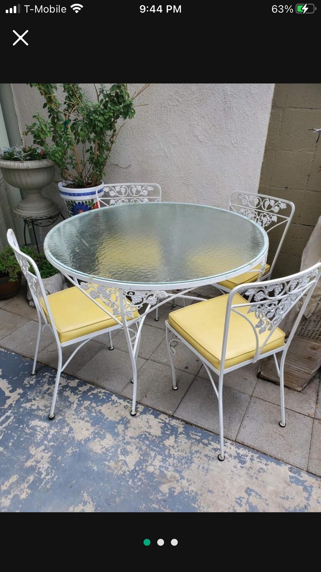 Vintage 1950's Woodard Grapevine Patio Set - Etsy