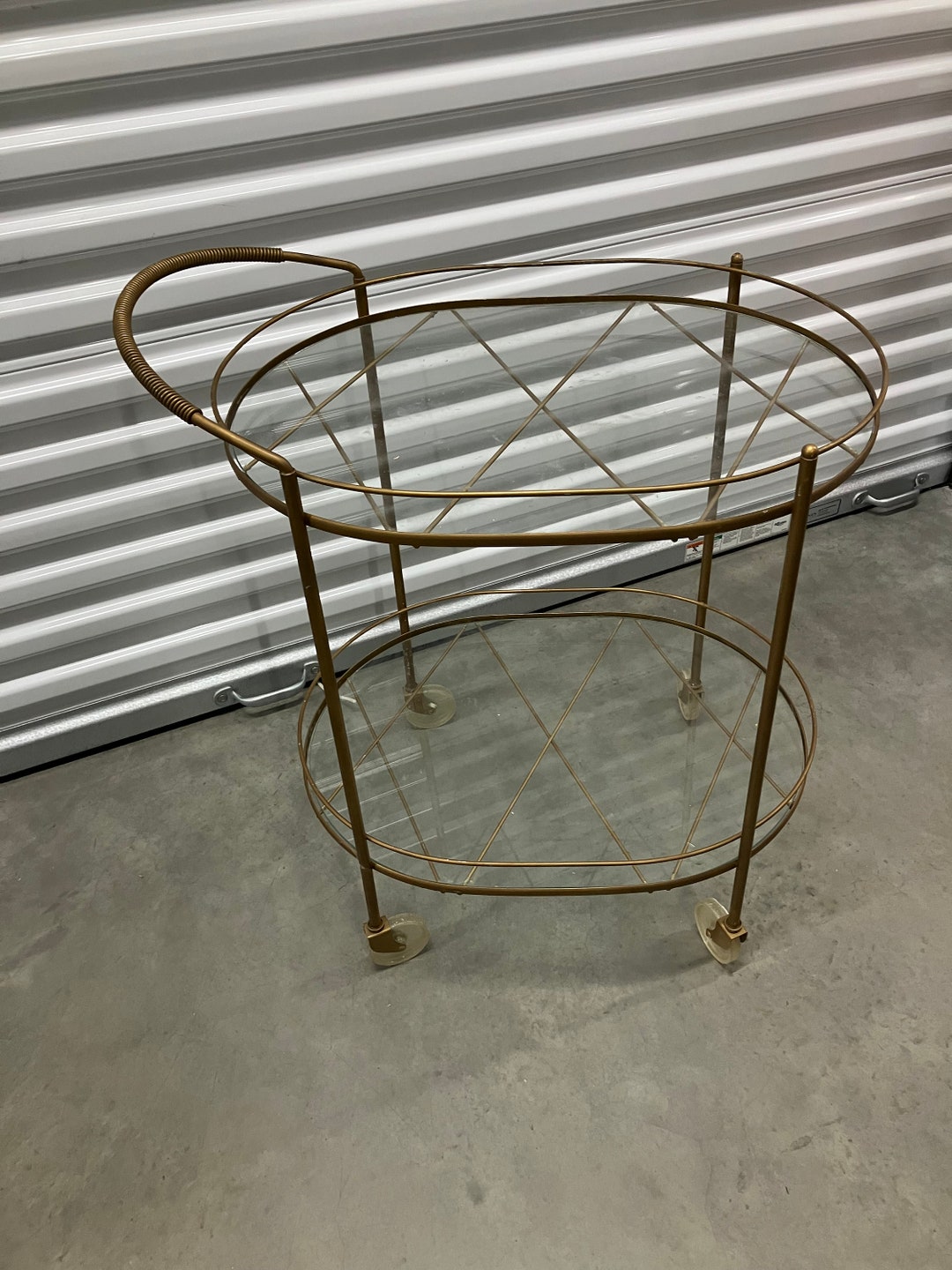 Vintage MCM Bar Cart - Etsy