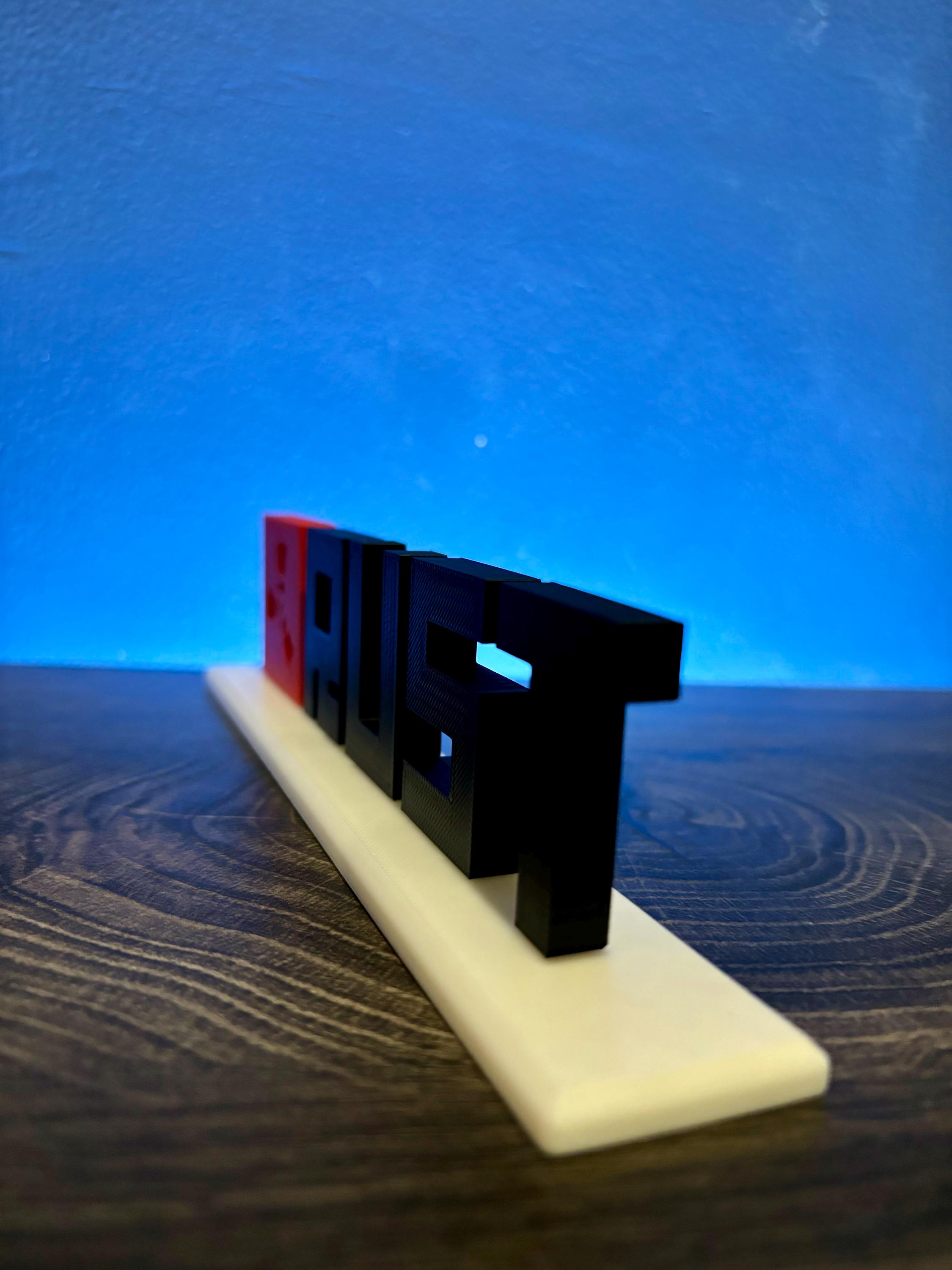 Rust Videogame Stand-up Sign With Rust Logo, Text, and Base - Etsy