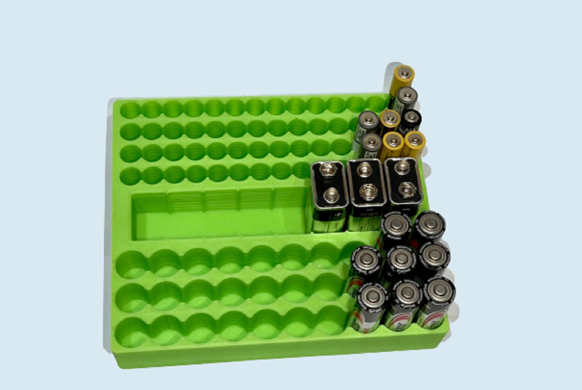 3D Printed Battery Holder, Desk Organizer, Battery Tray, Battery Box ...