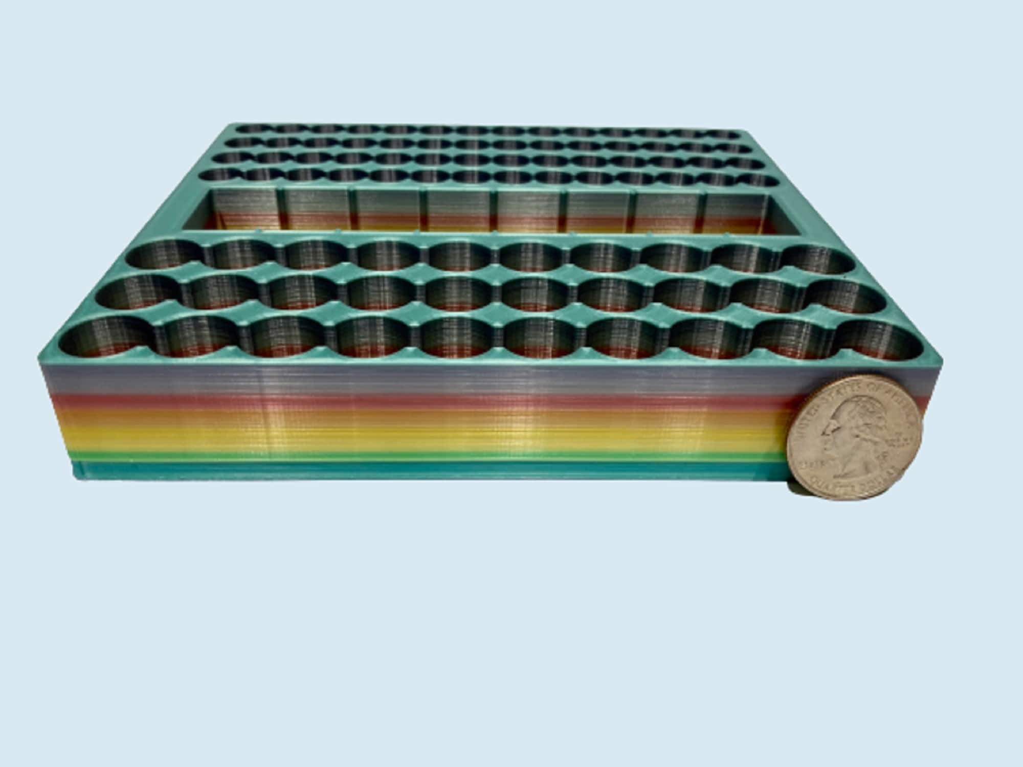 3D Printed Battery Holder, Desk Organizer, Battery Tray, Battery Box ...