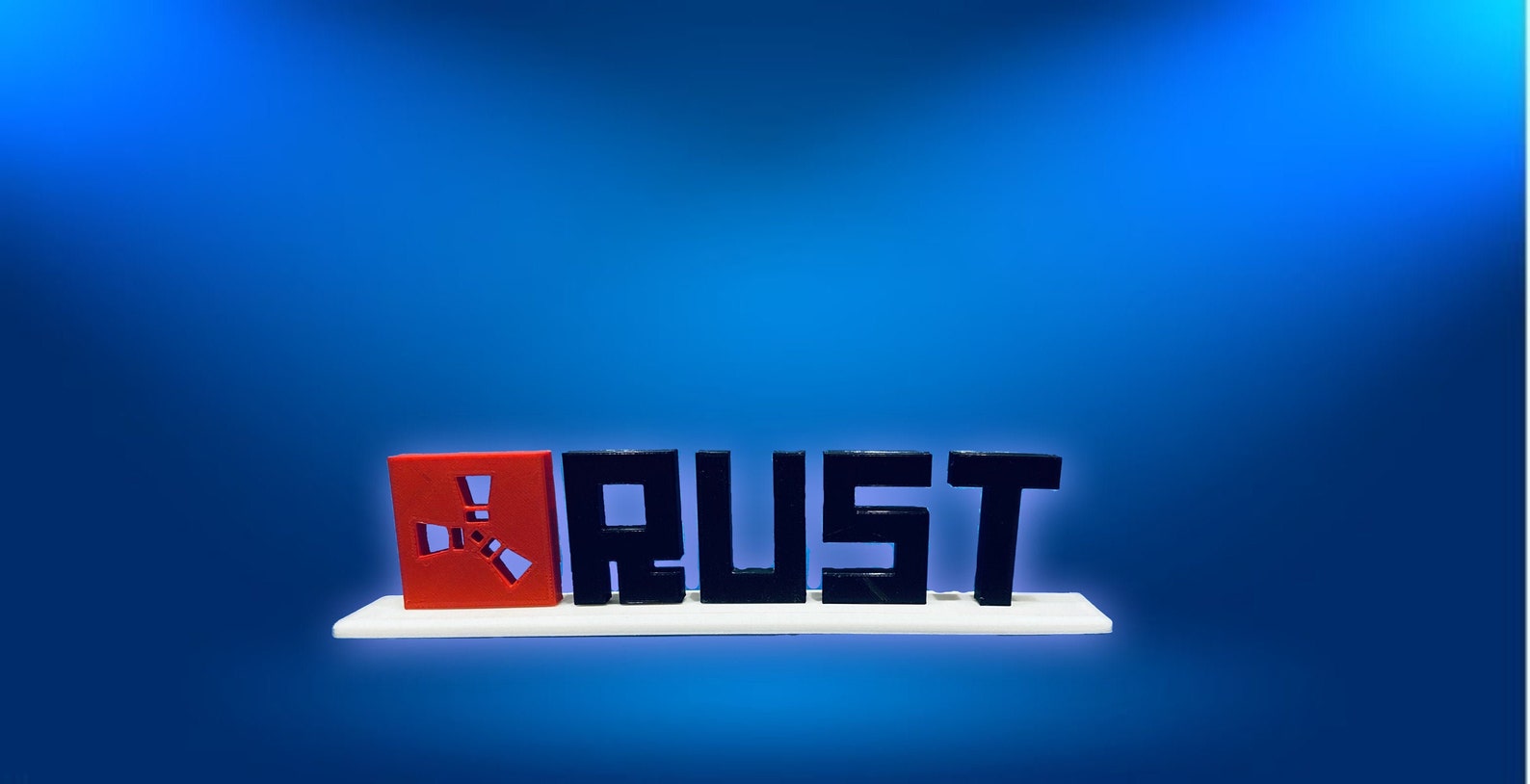 Rust Videogame Stand-up Sign With Rust Logo, Text, and Base - Etsy