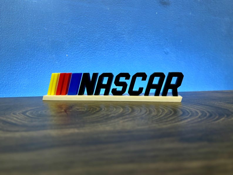 3D Printed NASCAR Desk Sign: Motorsport Decor, Car Guy Gift - Etsy