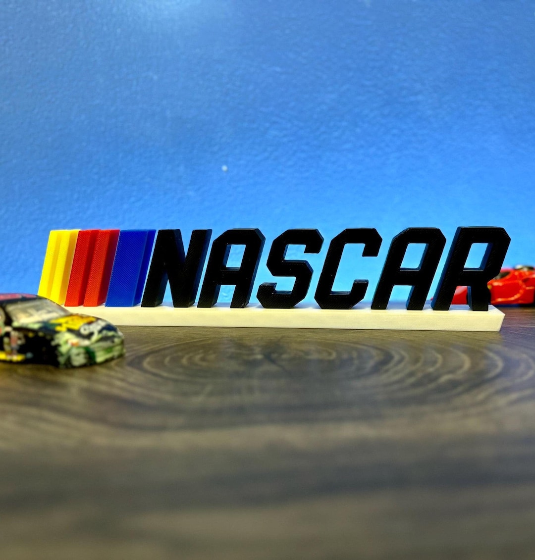 3D Printed NASCAR Desk Sign: Motorsport Decor, Car Guy Gift - Etsy